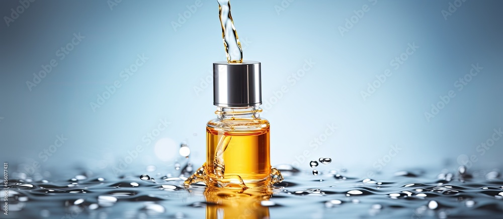 Clear liquid texture serum with dropper and transparent background ...