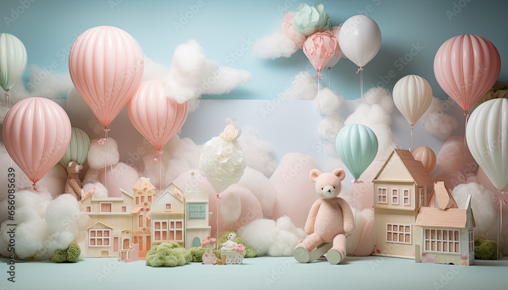 Backdrop for studio photo of young child and new born baby, bedroom ...