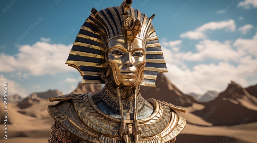 Osiris - The egyptian god of the afterlife.generative ai Stock ...
