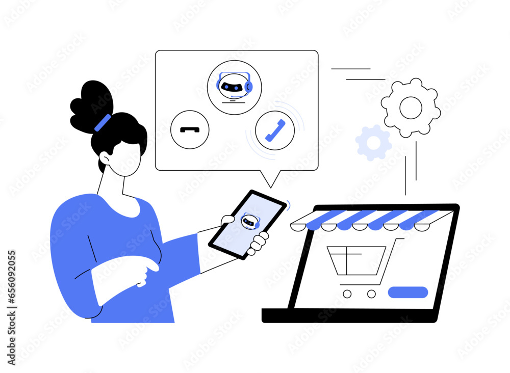 Call center abstract concept vector illustration. Векторне зображення ...