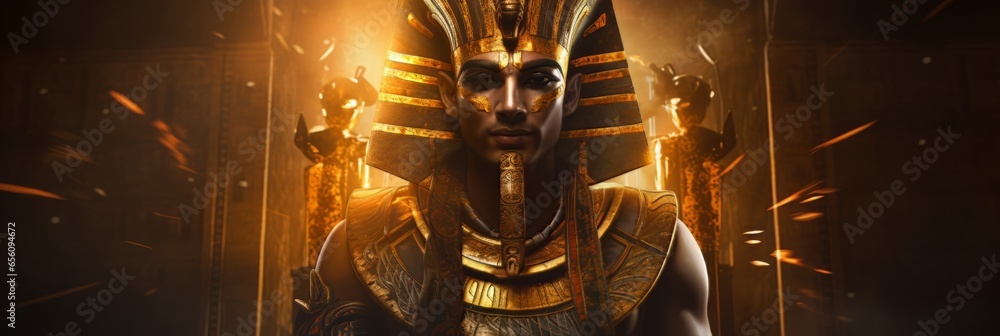 Amun - The egyptian god of creation.generative ai Stock Illustration ...