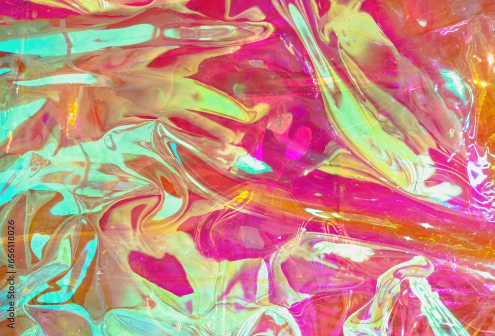 Abstract neon overlay holographic background, plastic texture Stock ...