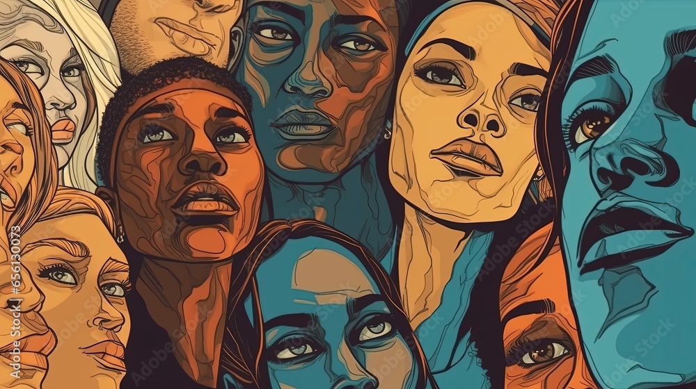 Racial discrimination and systemic racism. Fantasy concept ...