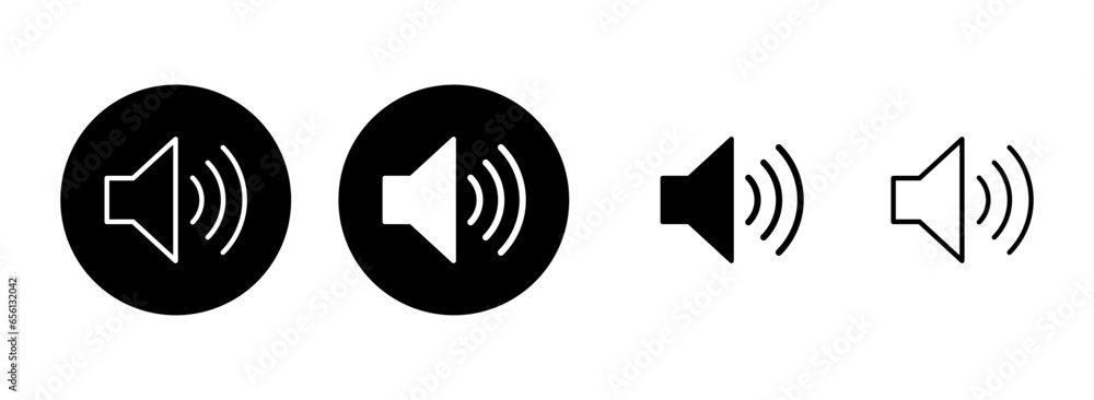 Speaker icon set illustration. volume sign and symbol. loudspeaker icon ...