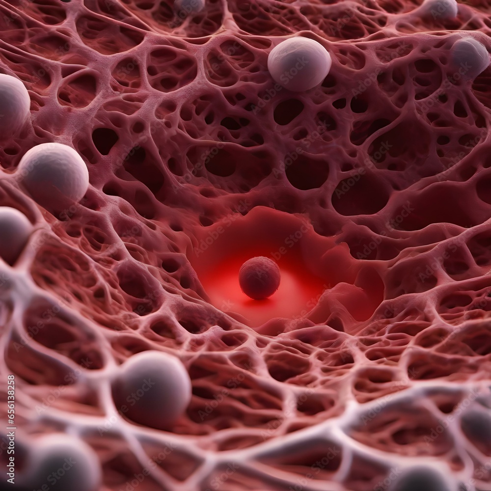 A microscopic view of a blood clot forming, illustrating the body's ...