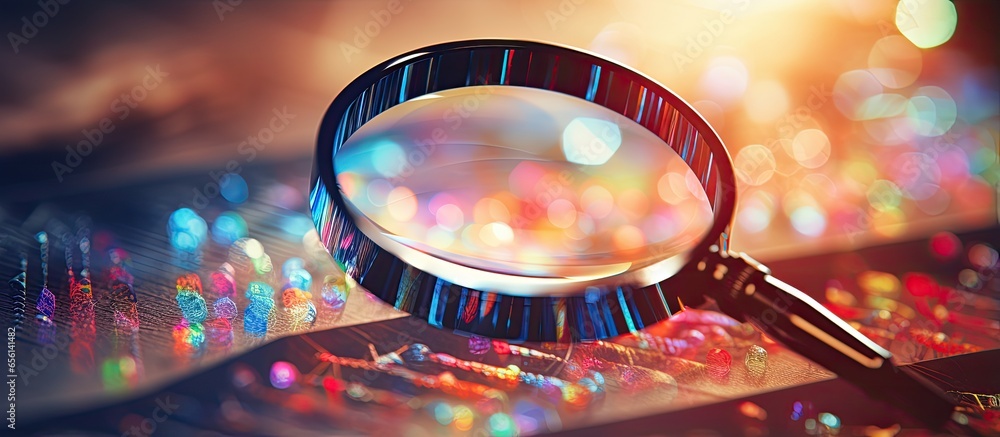 DNA Sanger Sequencing with magnifying glass showing helical structure ...