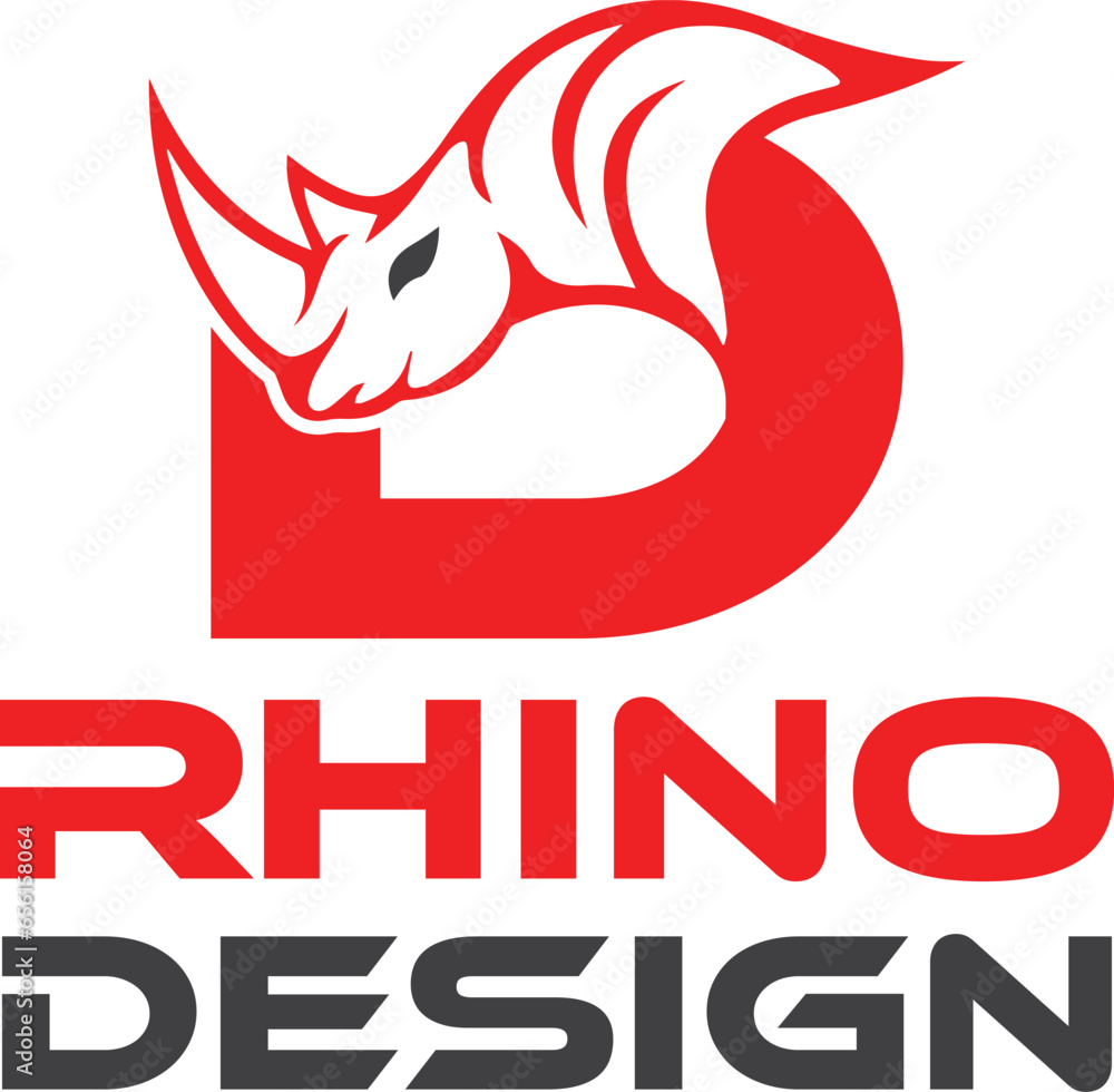Vetor de rhino logo, rhino icon design. mascot logo Rhino logo template ...
