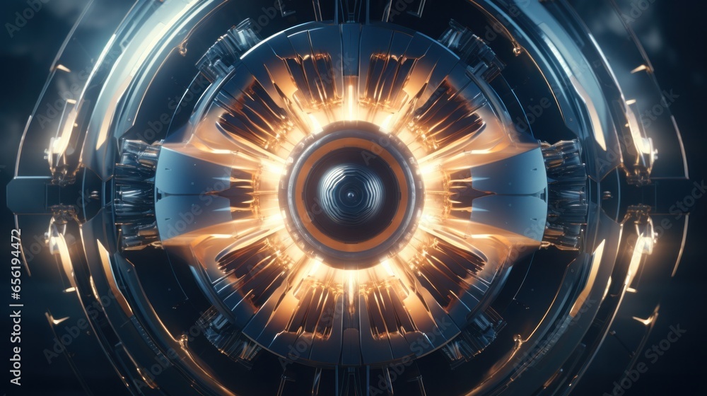 3D illustration of futuristic hypersonic jet engine thrusters. Stock ...