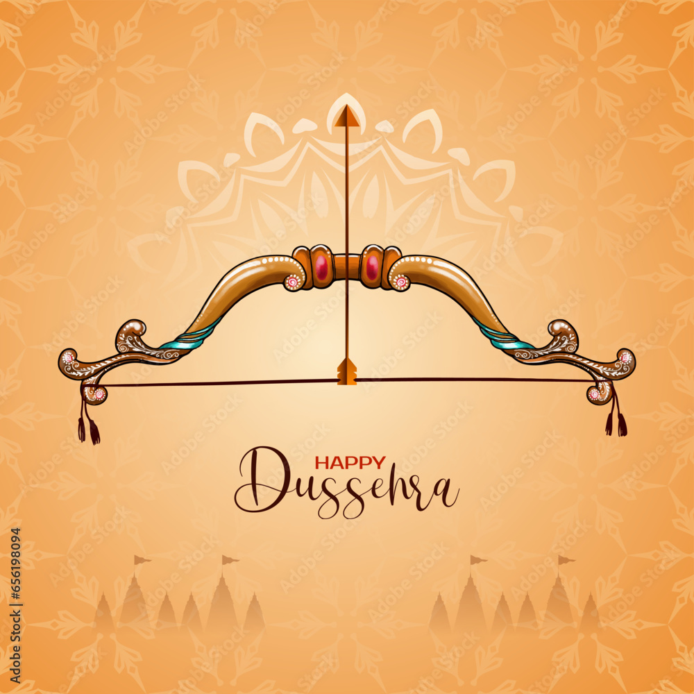 Photo & Art Print Happy Dussehra traditional Indian festival background ...