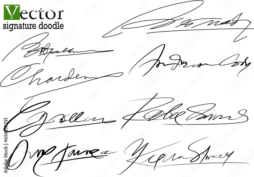 signature doodle, Hand written signature. Different example signatures ...