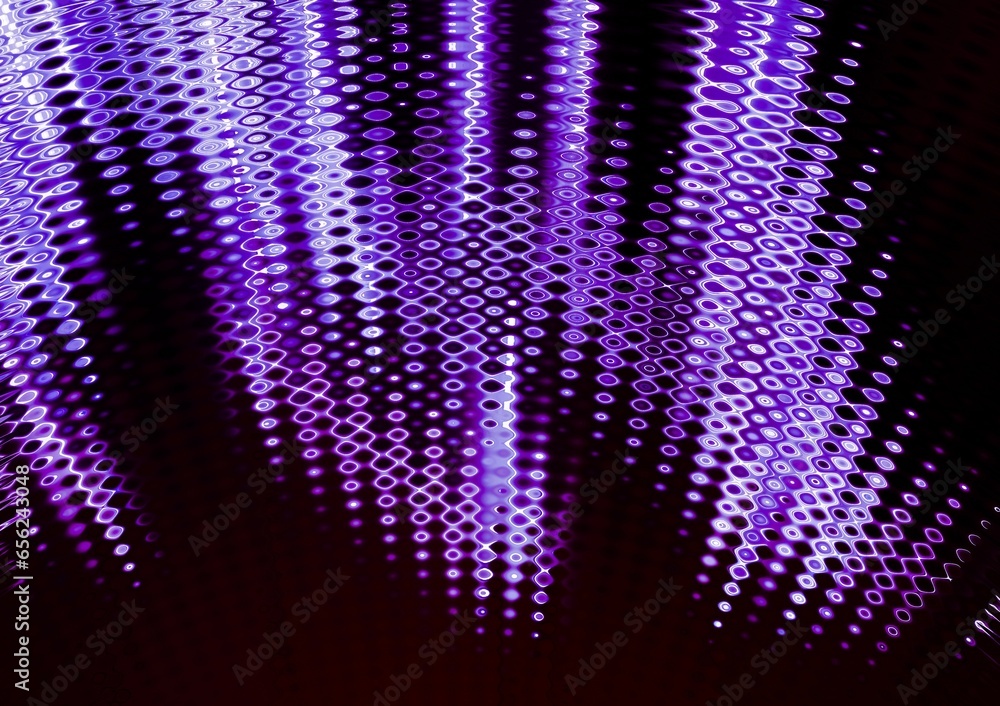 distortion ripple effect in purple on a black background lightening ...