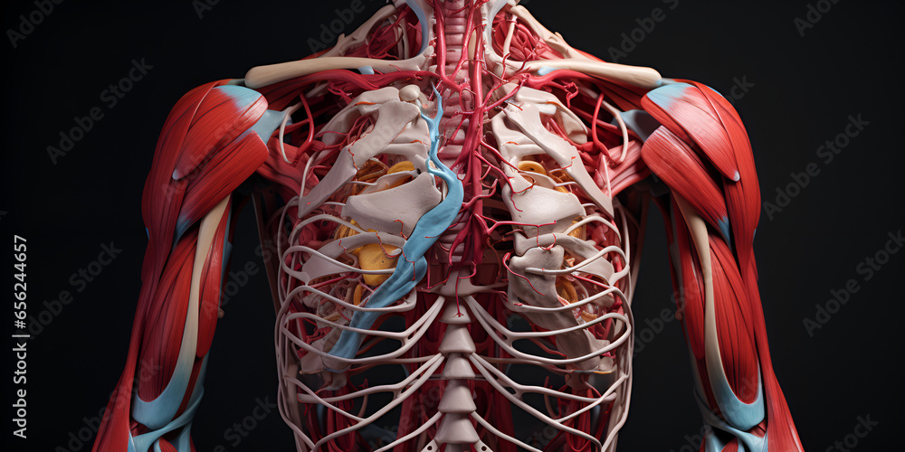 Human Chest Anatomy Model Detailed Chest Anatomy Model Torso Anatomy ...