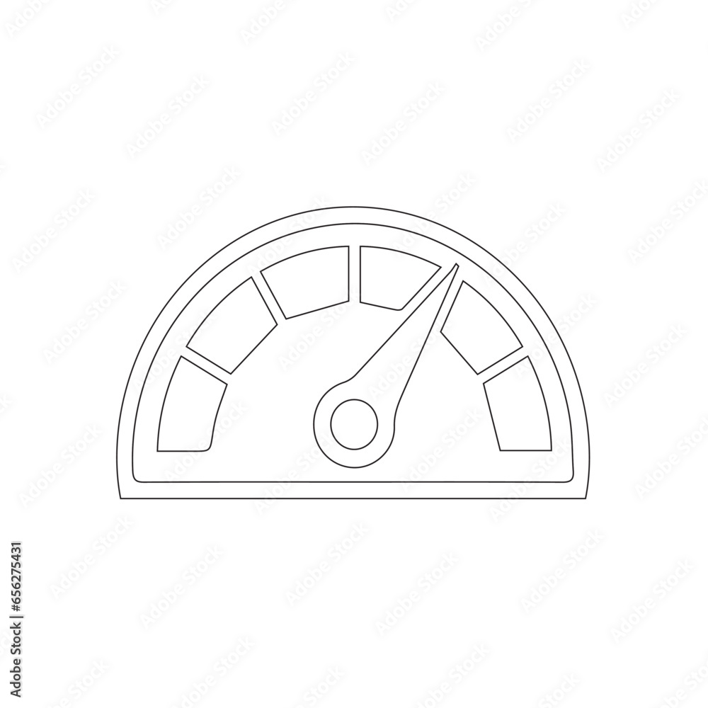 speedometer isolated on transparent background. Sport car odometer with ...