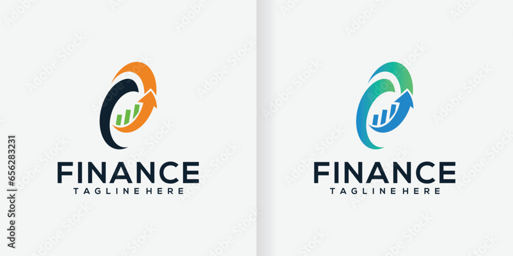 collection of circle progress logo designs with creative arrow ...
