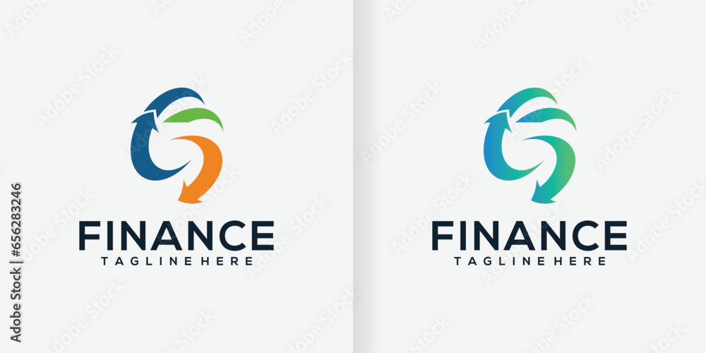 collection of circle progress logo designs with creative arrow ...