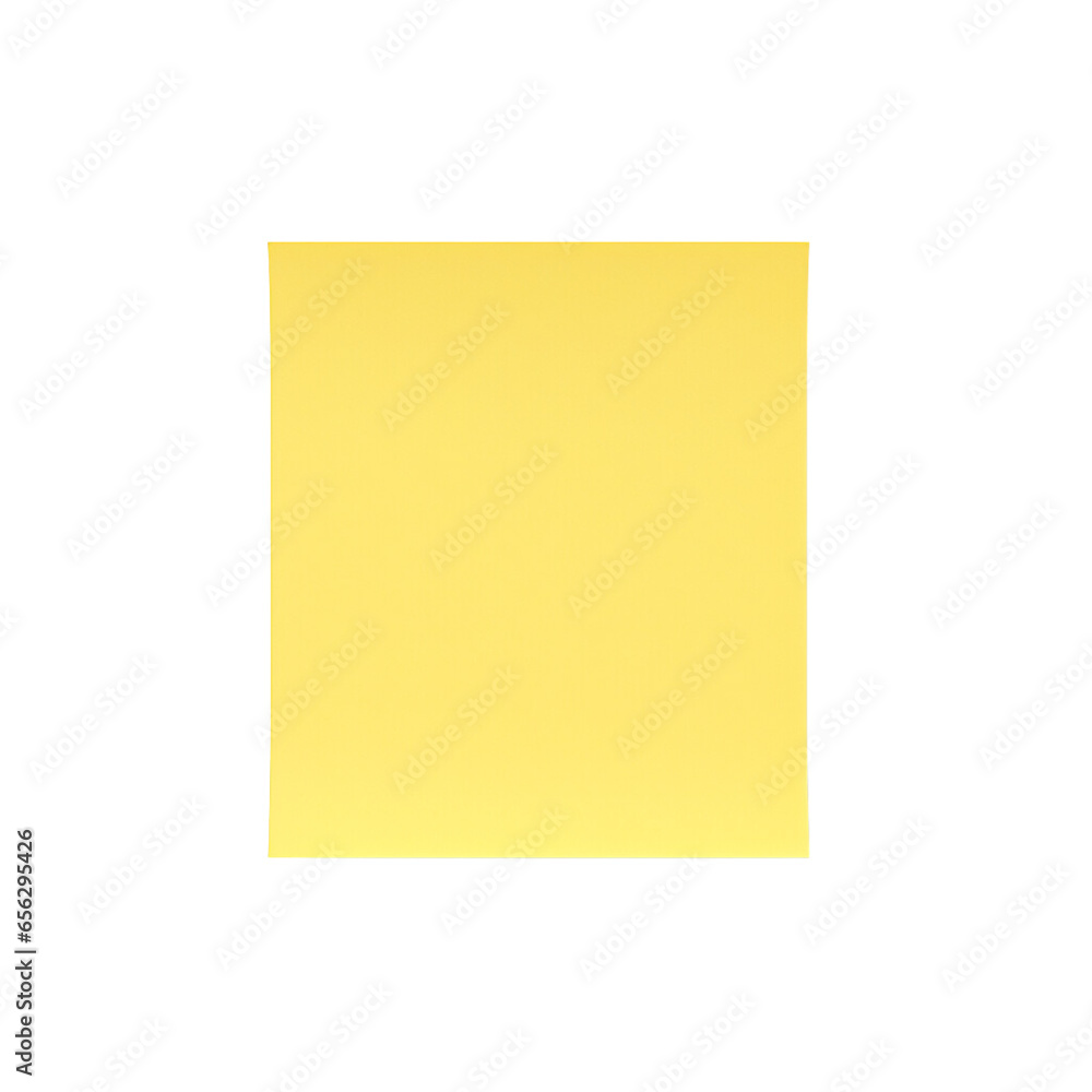 Yellow sticky Post-it notes isolated on a transparent or white ...