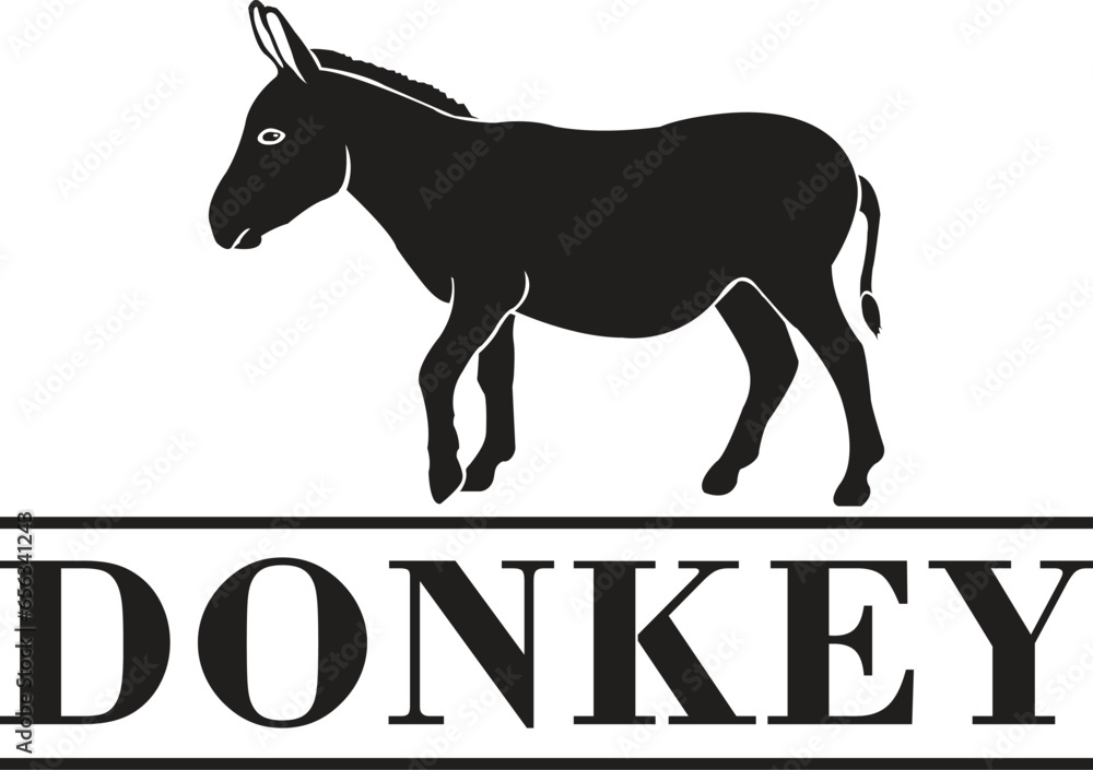 Donkey Mascot logo Design. Brave Donkey Face vector template. Donkey ...