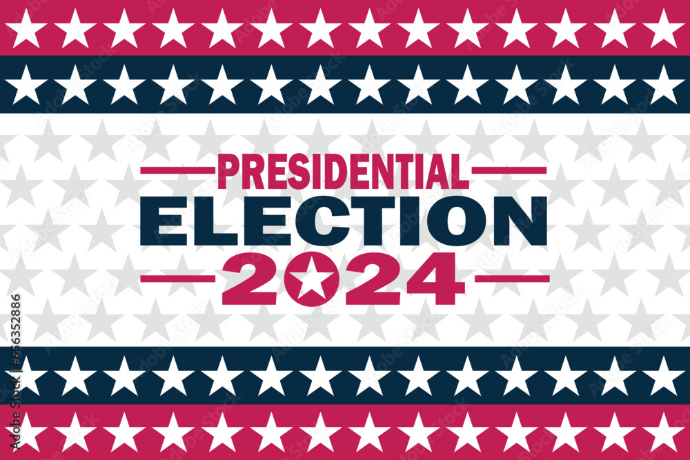Presidential Election 2024 Vector illustration. Politics and voting ...