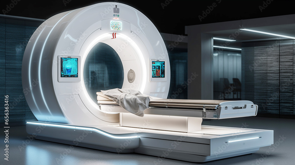 MRI Analyse Patient , MRI scan machine or magnetic resonance imaging ...