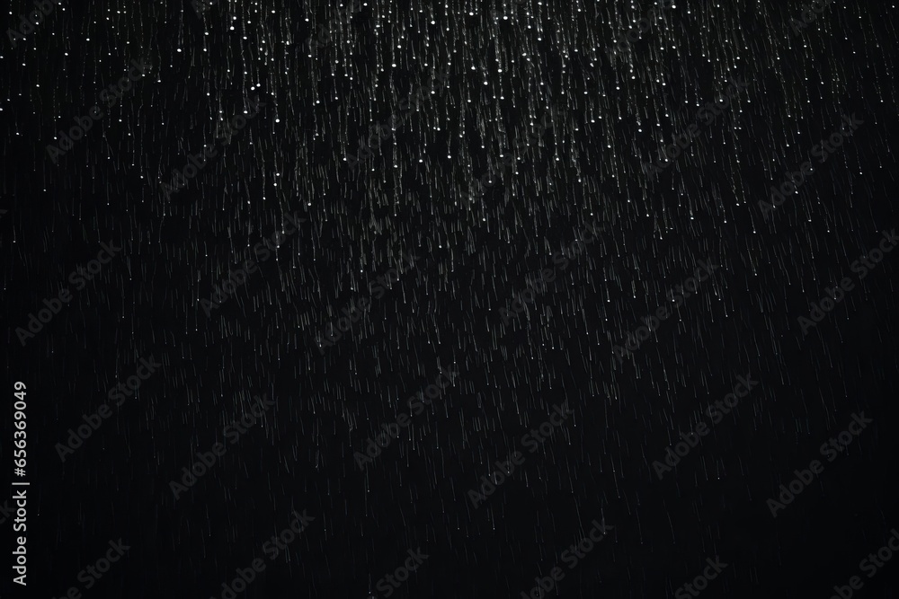Rain texture overlay effect on black background, realistic rainfall ...