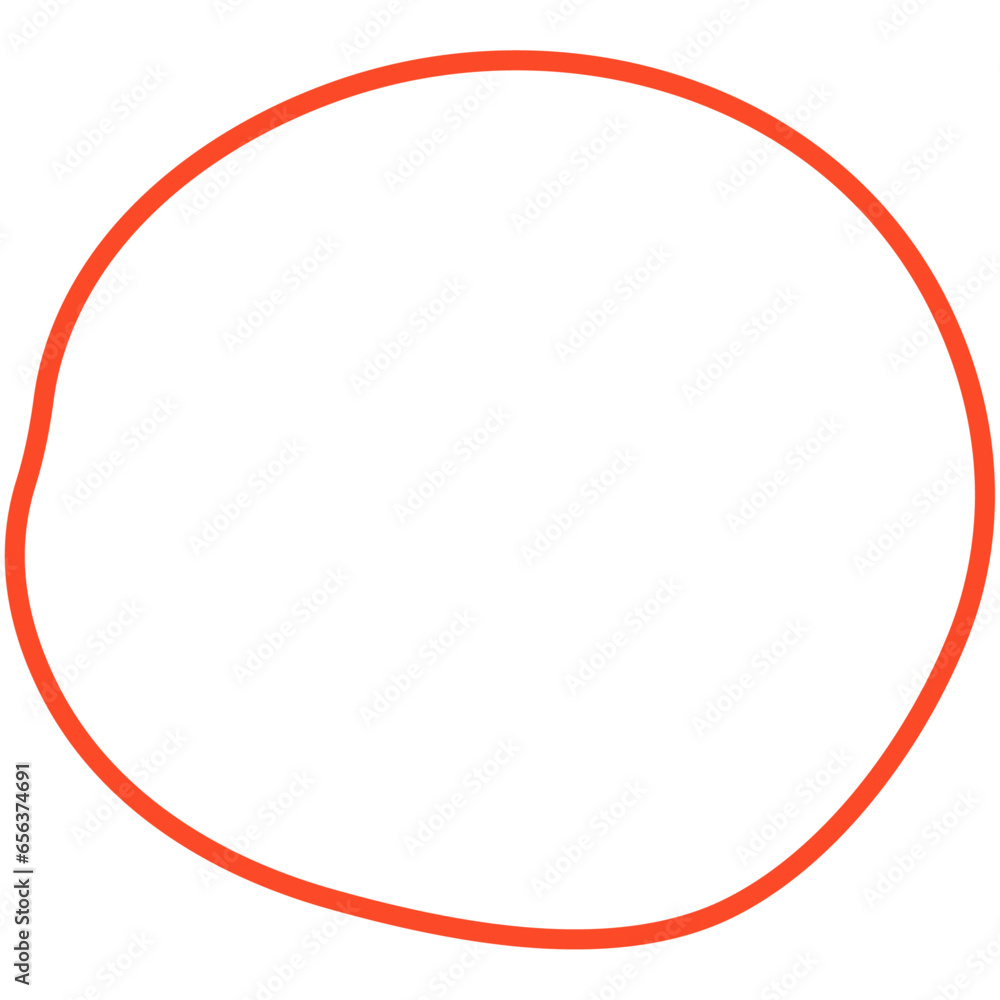 Cercle dessiné rouge Stock Vector | Adobe Stock
