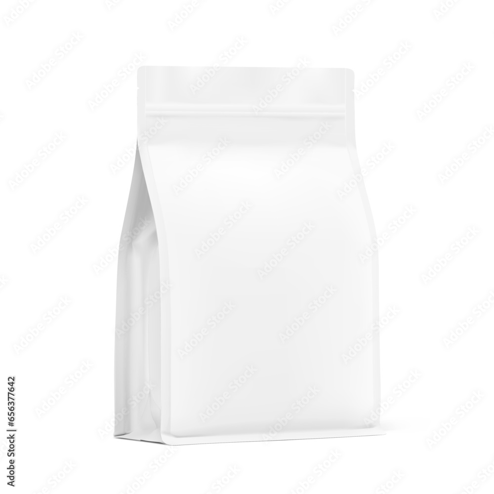 High realistic clean stand up pouch bag mockup. Vector illustration ...