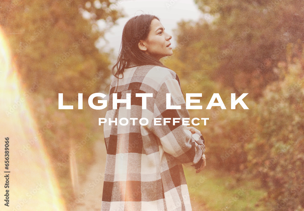 Light Burst Leak Burn Photo Effect Mockup Template Texture Overlay ...