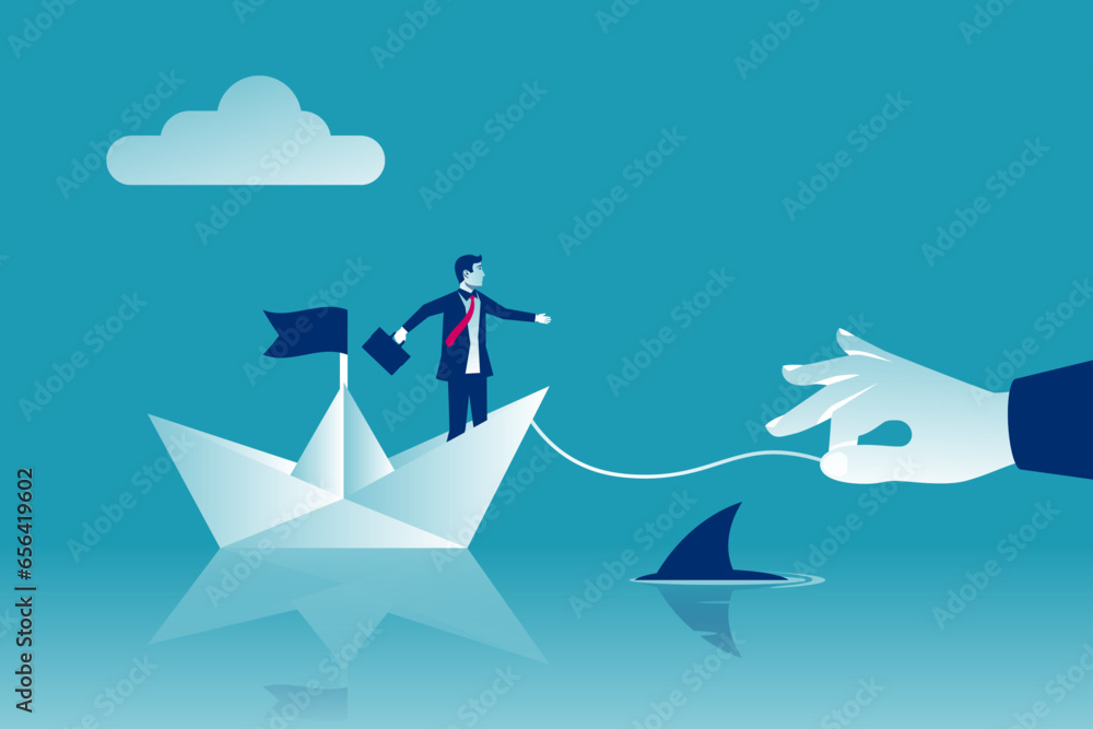 Business helping concept. Businessman gives a helping hand to an ...