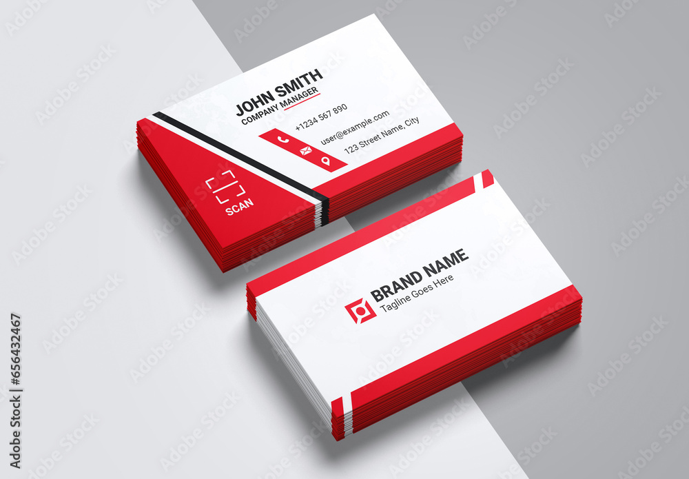 Business Card Layout Stock Template | Adobe Stock