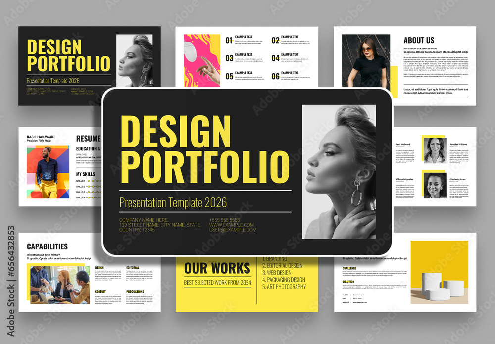 Portfolio Presentation Template Layout Stock Template | Adobe Stock
