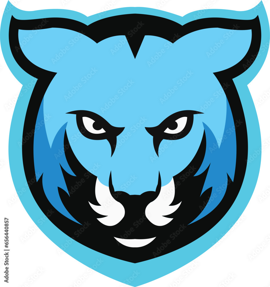 Cat Mascot logo Design. Brave Cat Face vector template. Cat Head design ...
