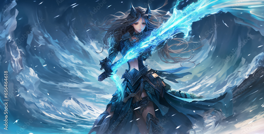 splash in the water, an anime character with the qualities of water ...