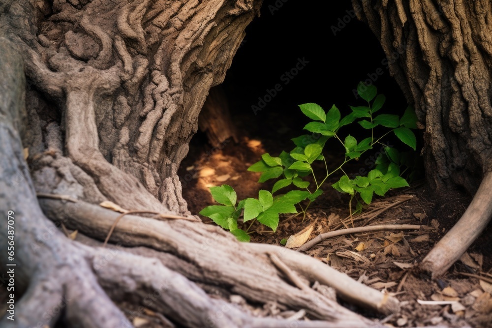 clue hidden inside a hollow tree Stock Photo | Adobe Stock