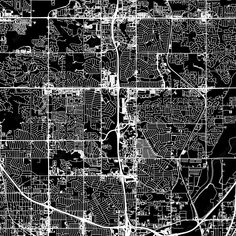 1:1 square aspect ratio vector road map of the city of Thornton ...