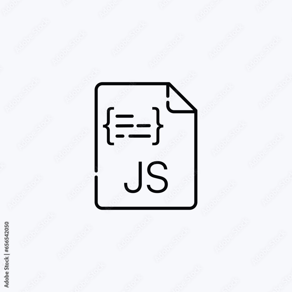 Javascript Programming Icon Web Development Coding And Front End Scripting Symbol Ideal