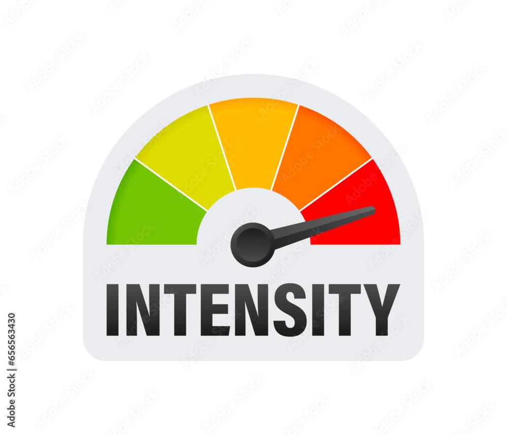 Intensity Level Meter, measuring scale. Intensity Level speedometer ...