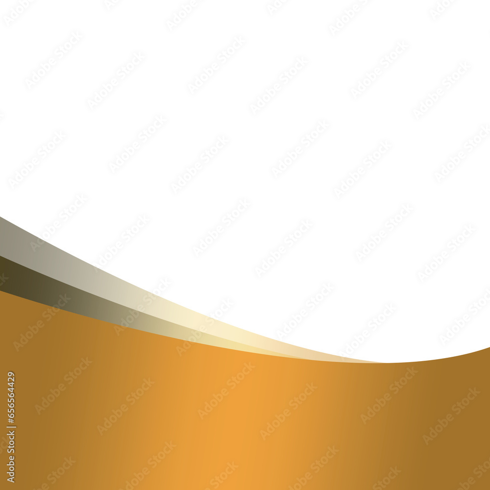 Elegant Gold Wave Shape Transparent Background PNG Image Stock ...