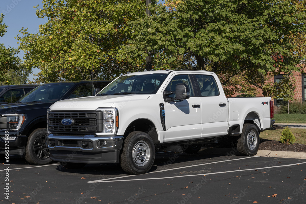 Ford F-250 SRW 4X4 Crew Cab display at a dealership. Ford offers the ...