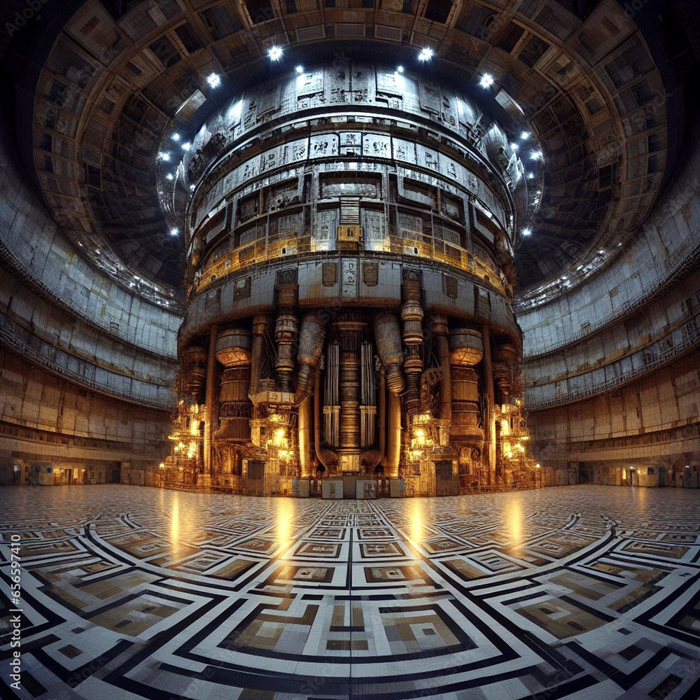 The reactor of the future at a thermonuclear power plant. AI generated ...