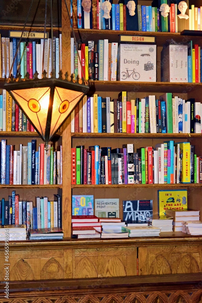 interior of the famous Lello e Irmão bookshop in Porto, Portugal Stock ...