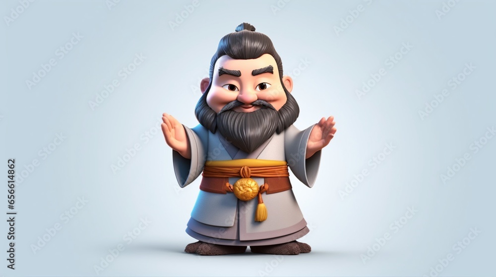 Confucius cartoon image cutecartoon style.Generative AI Stock ...