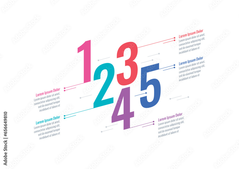 Vetor de informational template with numbers. infographic template for ...
