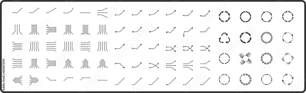 arrow icon set , diagram graph, chart, select, arrow sign Stock Vector ...
