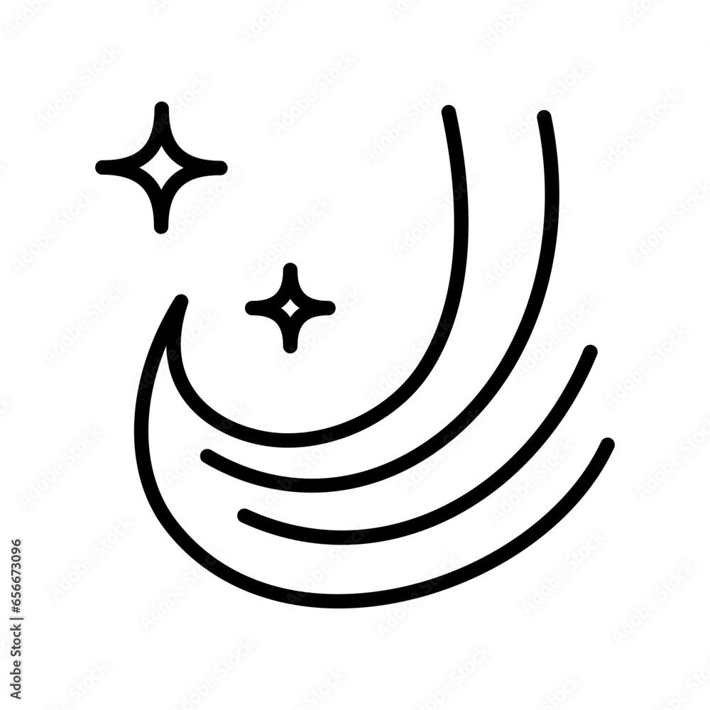 Vetor de Hair Strand Shine Concept Line Icon. Hair Shiny with Keratin ...