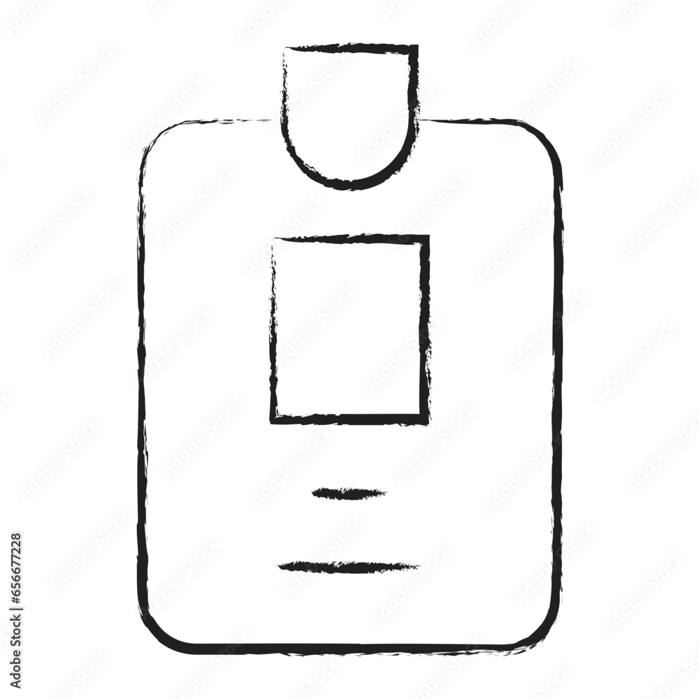 Hand drawn Id Card icon Stock Vector | Adobe Stock