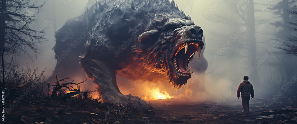 an extinct animal monster has resurfaced in the desert, and is chasing ...