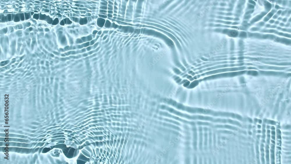 Pure water with reflections sunlight in slow motion. Water surface ...