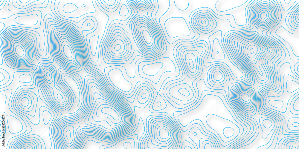 The stylized gradient color abstract topographic map with lines and ...