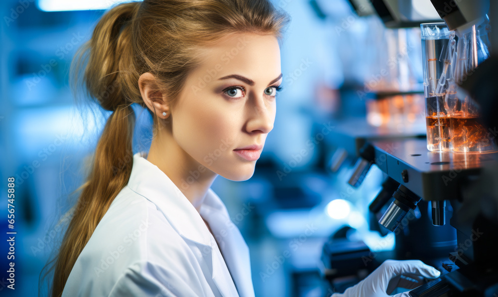 portrait of Cytotechnologist, who Stain, mount, and study cells to ...