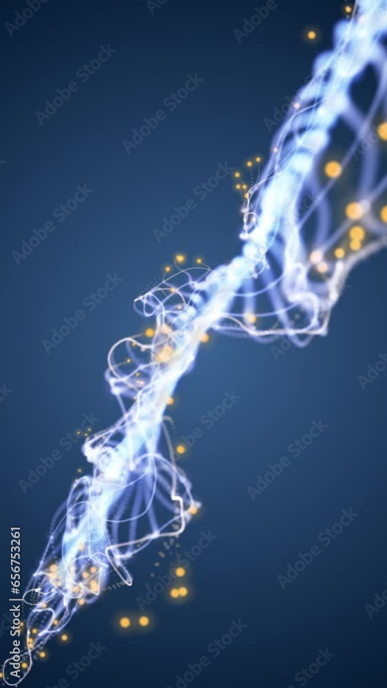 Vertical video - futuristic digital version of a primitive sea creature ...